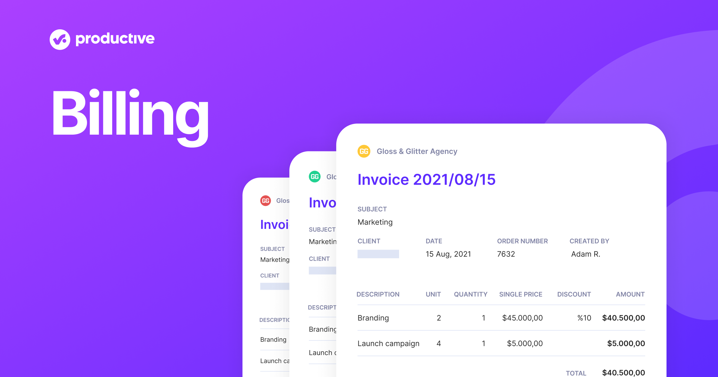 Billing & Invoicing tool for Agencies | Productive