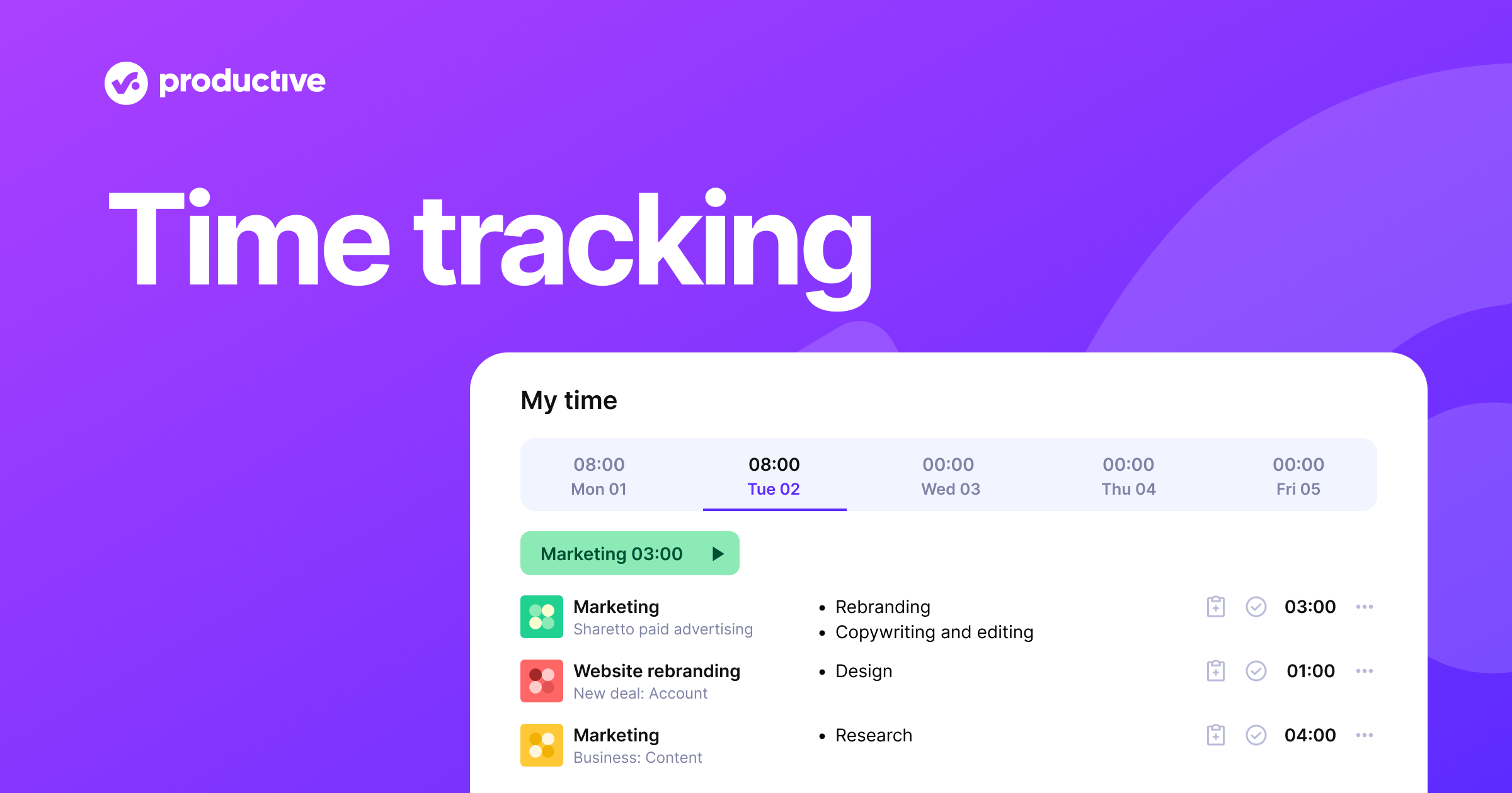 Time Tracking - Productive
